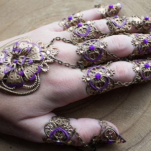Full Hand Claws - Nail Rings - Steampunk Jewellery - Gothic Hand Piece ...