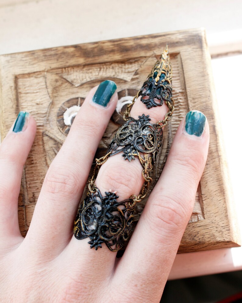 Full Finger Claw Ring Adjustable Witch Claw Hand Armour - Etsy