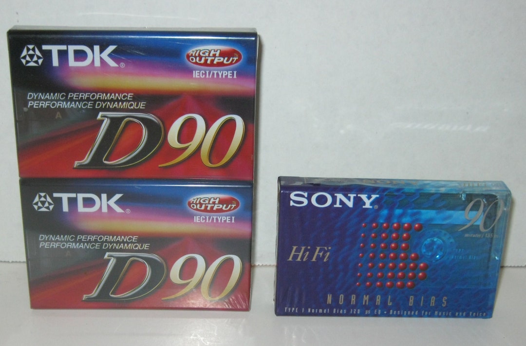 Vintage Sony Cassette Tape Hifi & TDK D90 Blank New Sealed 80s - Etsy