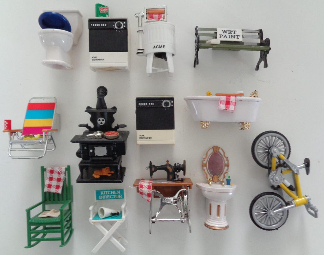 Acme Refrigerator Fridge Magnets Set 13 Appliances Furniture Bike ...