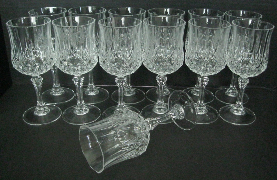 Cristal D'arques Longchamp Crystal Wine Glasses 6 Oz Water - Etsy