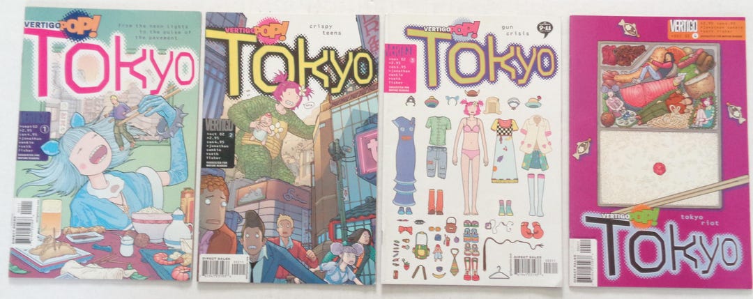 Vertigo Pop Tokyo Anime Comic Lot Series #1-4 - Seth Fisher - Jonathan ...