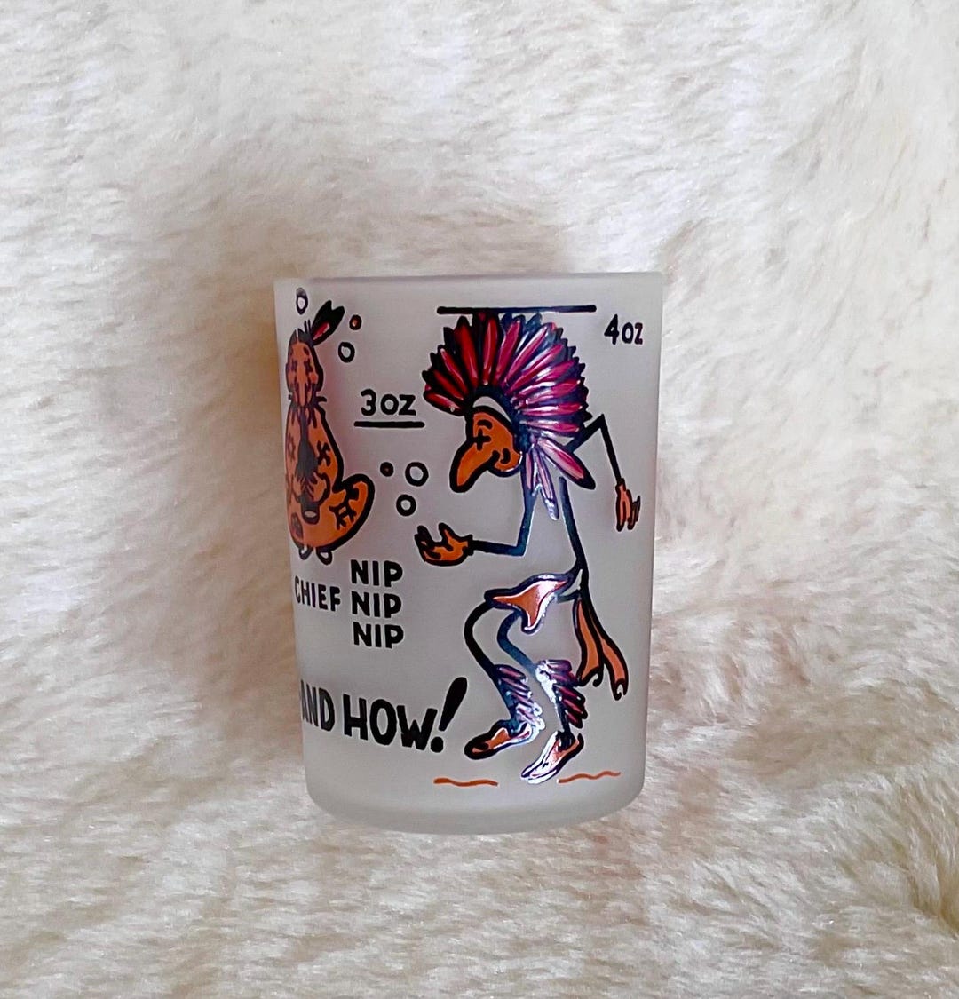 Vintage 50’s Novelty Shot Glass ,made by Hazel Atlas “chief Nipped -and ...