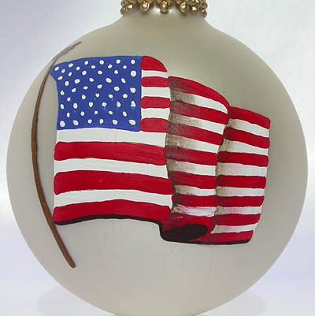 Patriotic Flag Custom Design Ornament Custom Hand Painted Patriotic ...