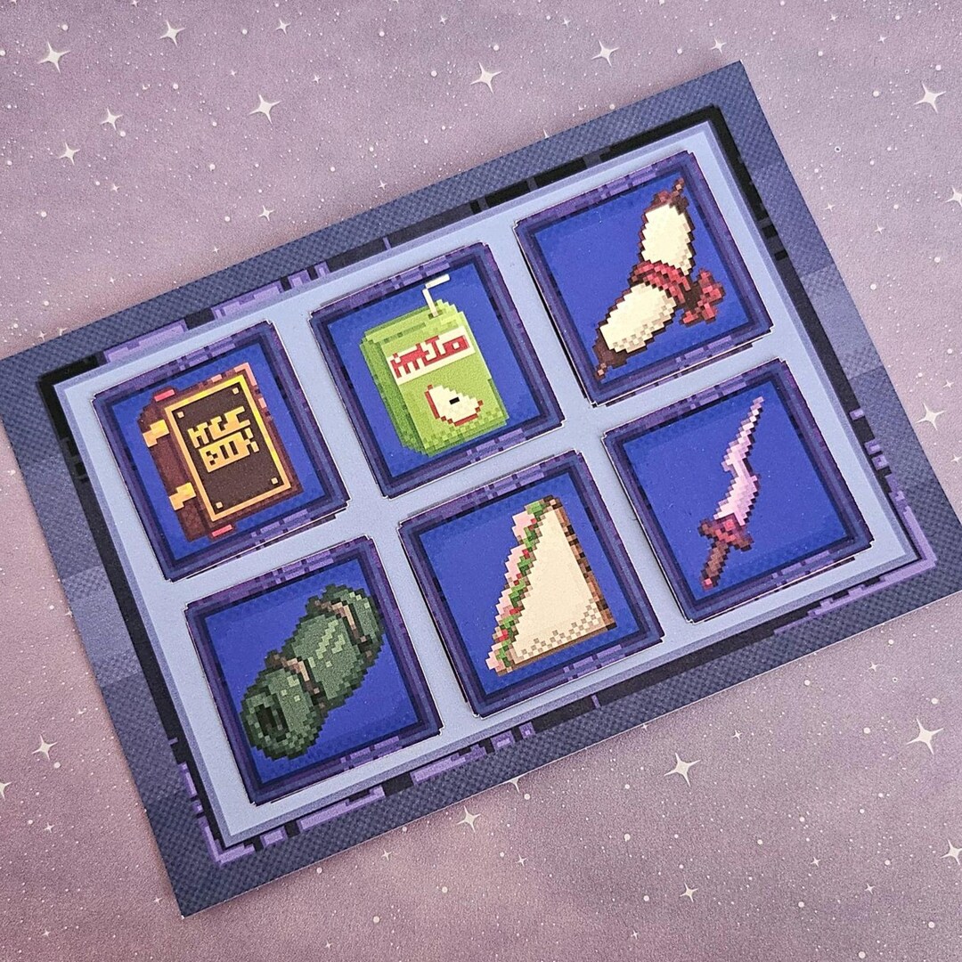 Pixel Inventory Sticker Pack - Etsy UK