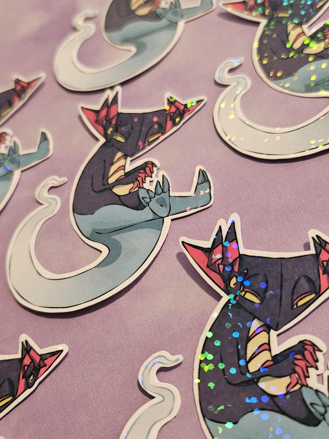 Dragapult Holographic Vinyl Sticker - Etsy