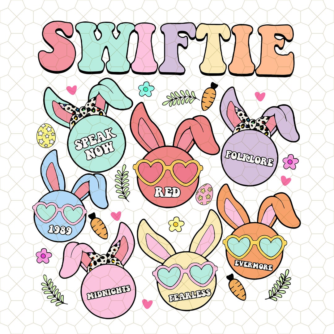 Taylor Eras Tour Png Swiftie Easter Png Easter Bunny Retro Peeps Png ...