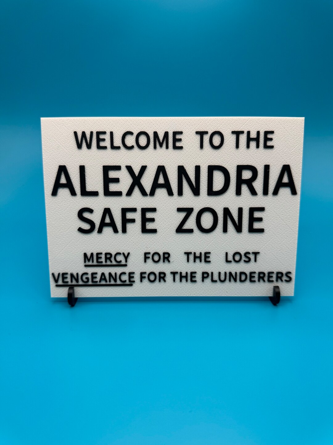 The Walking Dead TWD 3D Replica Alexandria Safe Zone Sign - Etsy
