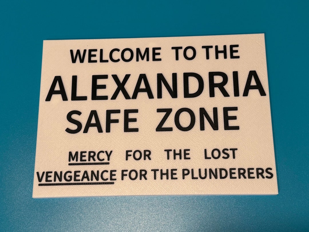XL Alexandria Safe Zone Sign the Walking Dead TWD 3D Replica - Etsy