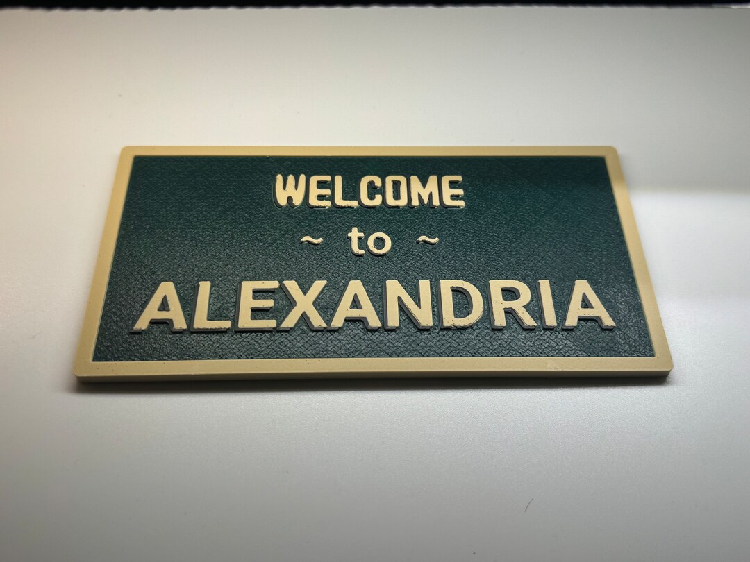 The Walking Dead TWD 3D Replica Alexandria Sign 2.0 - Etsy