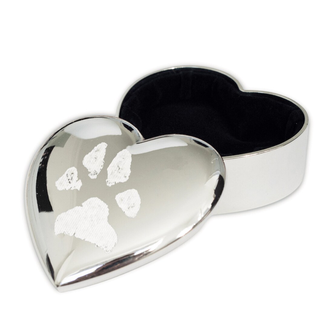 Paw Print Trinket Box • Pet Memorial Gift • Personalised Trinket Box ...
