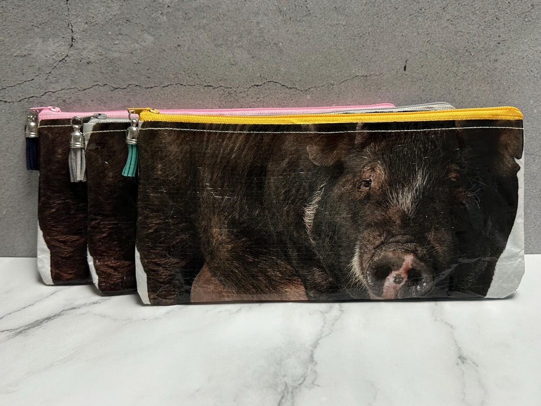 Pig Feed Pouch - Black Pig - Etsy