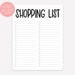 Digital Download Shopping List - Printable Store List - Shopping List ...