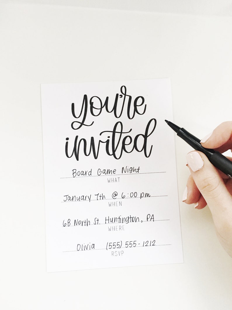 You're Invited Printable Invitations Fill in the Blank - Etsy
