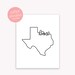 Texas State Home Print Digital Download Print State Print - Etsy