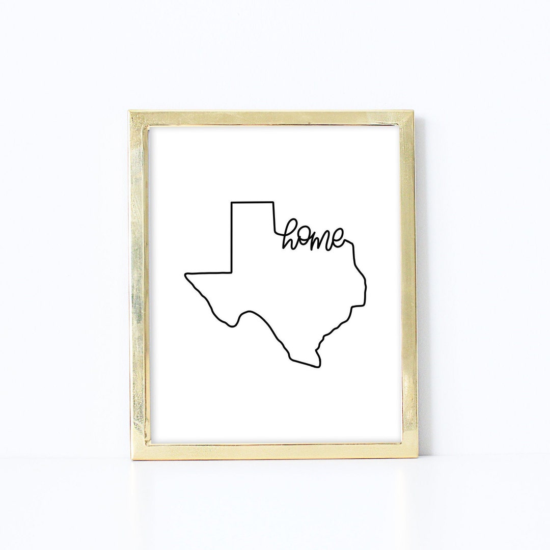 Texas State Home Print - Digital Download Print - State Print - Home ...