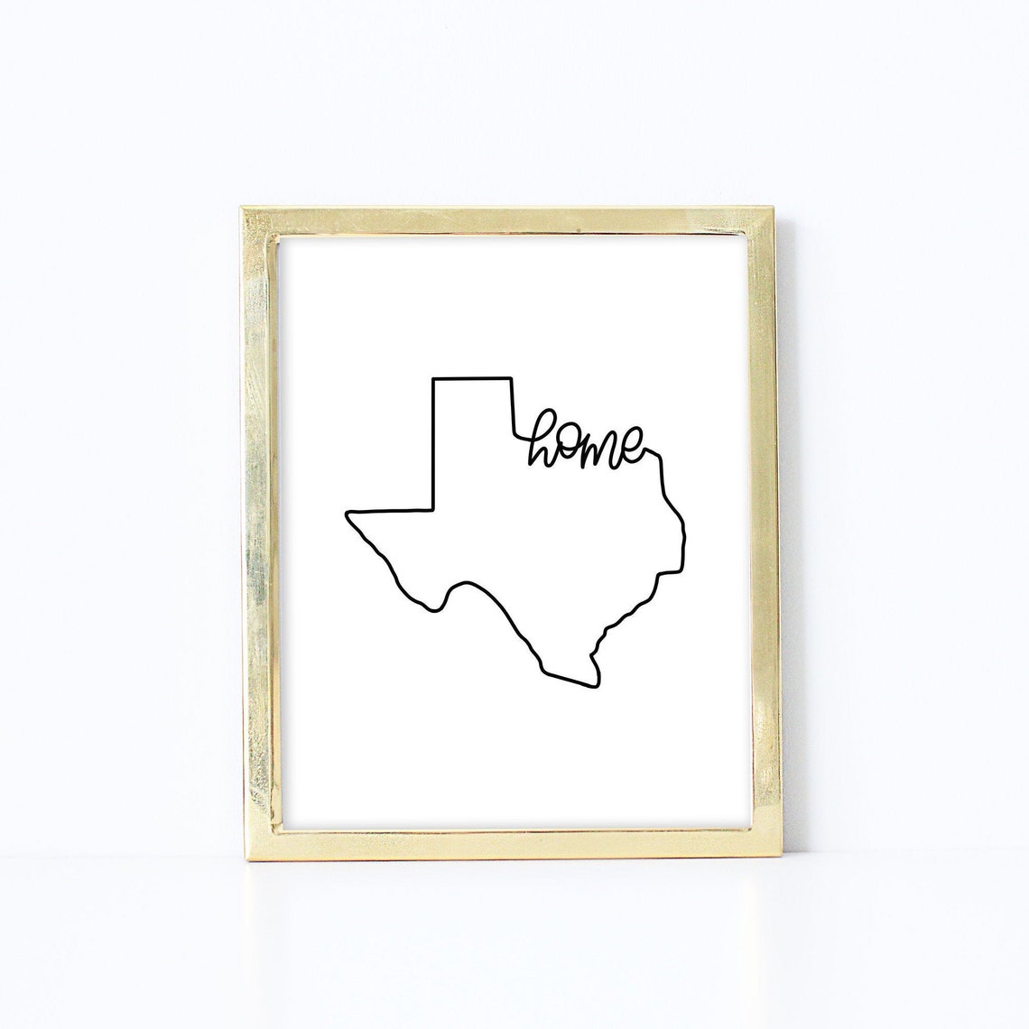 Texas State Home Print Digital Download Print State Print | Etsy