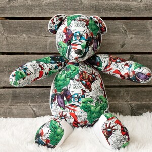 Marvel Custom Teddy Bear, Super Hero Character Hand Made Stuffed Animal ...