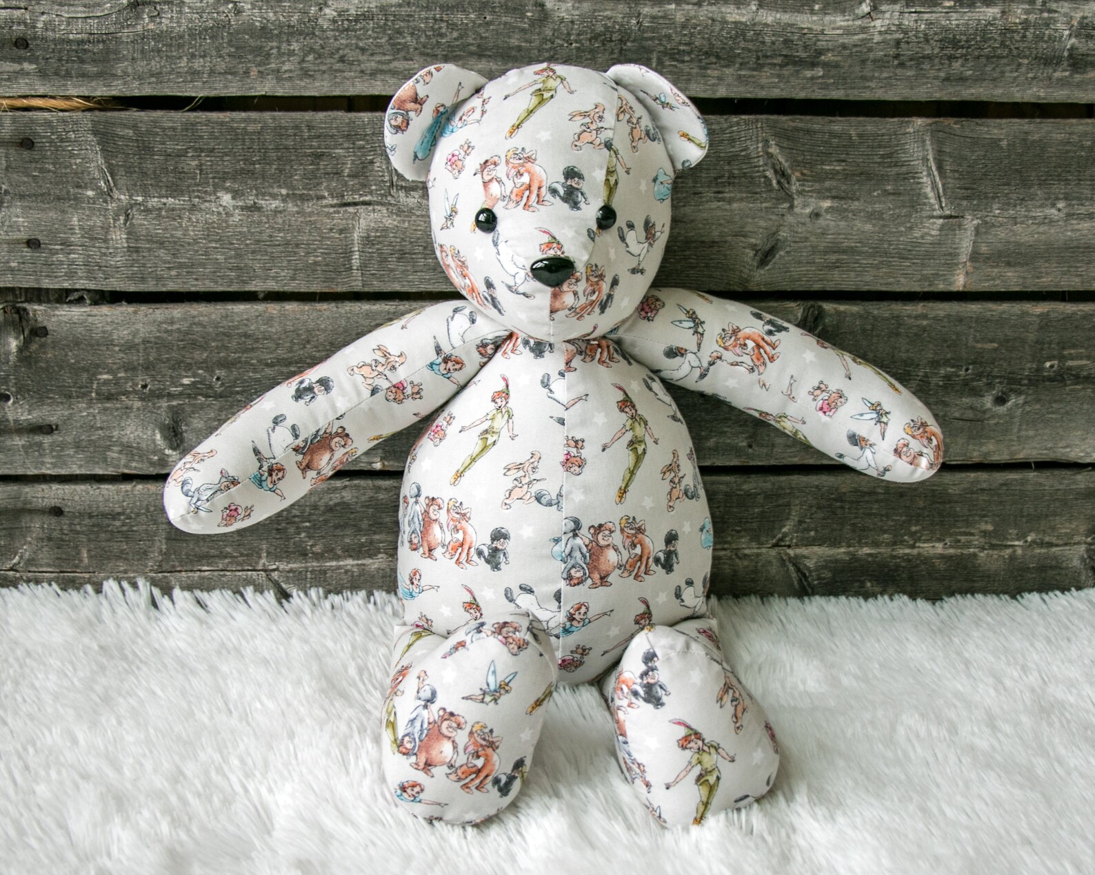 Peter Pan Characters Teddy Bear Novelty Stuffed Animal | Etsy