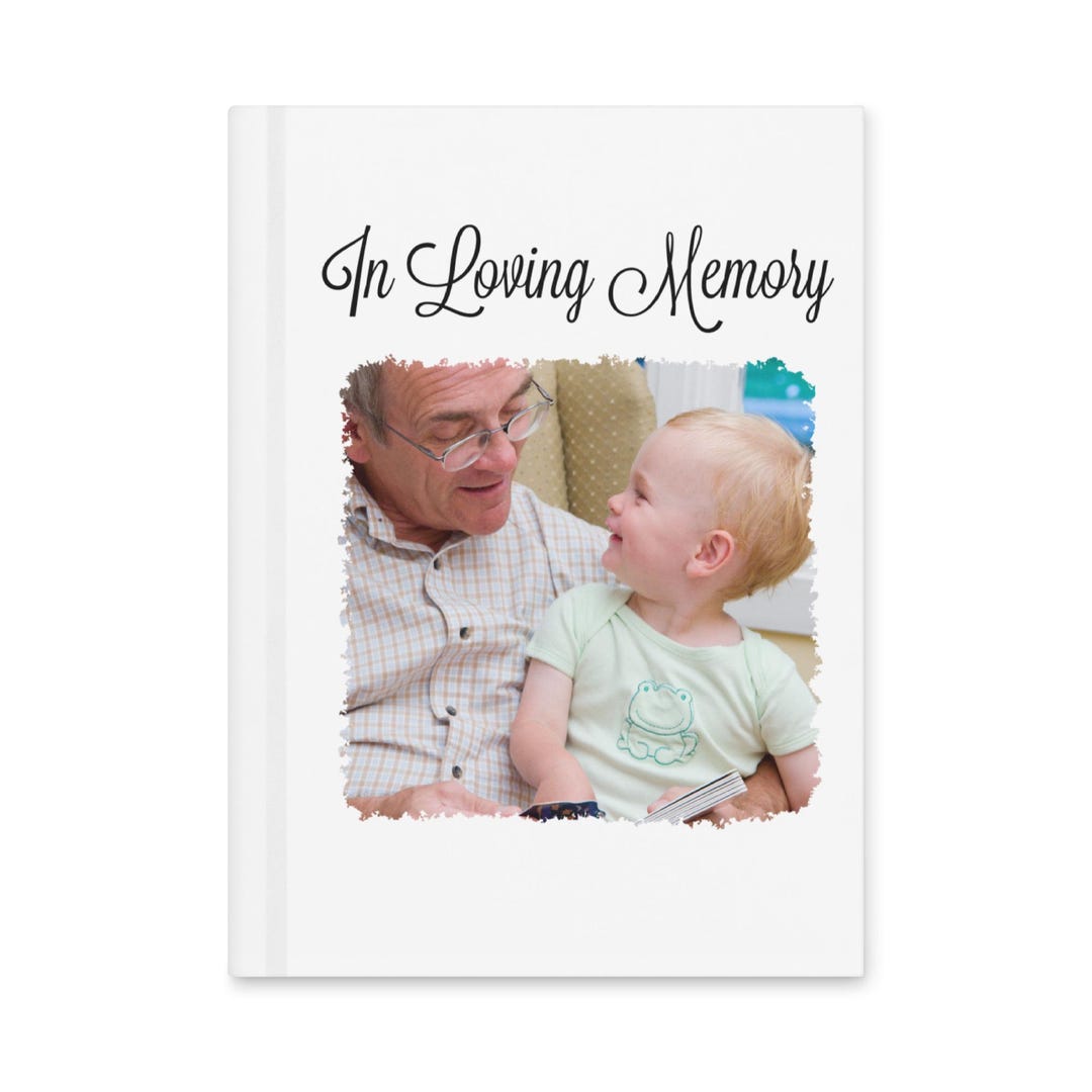Personalized Memory Book, Custom Remembrance Album With Photo, in ...