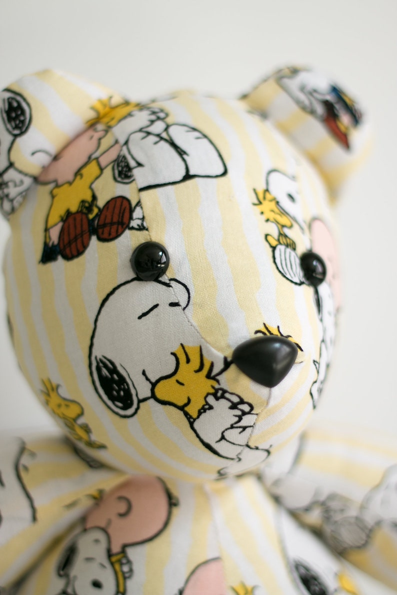 Peanuts Character Teddy Bear Novelty Stuffed Animal Handmade - Etsy