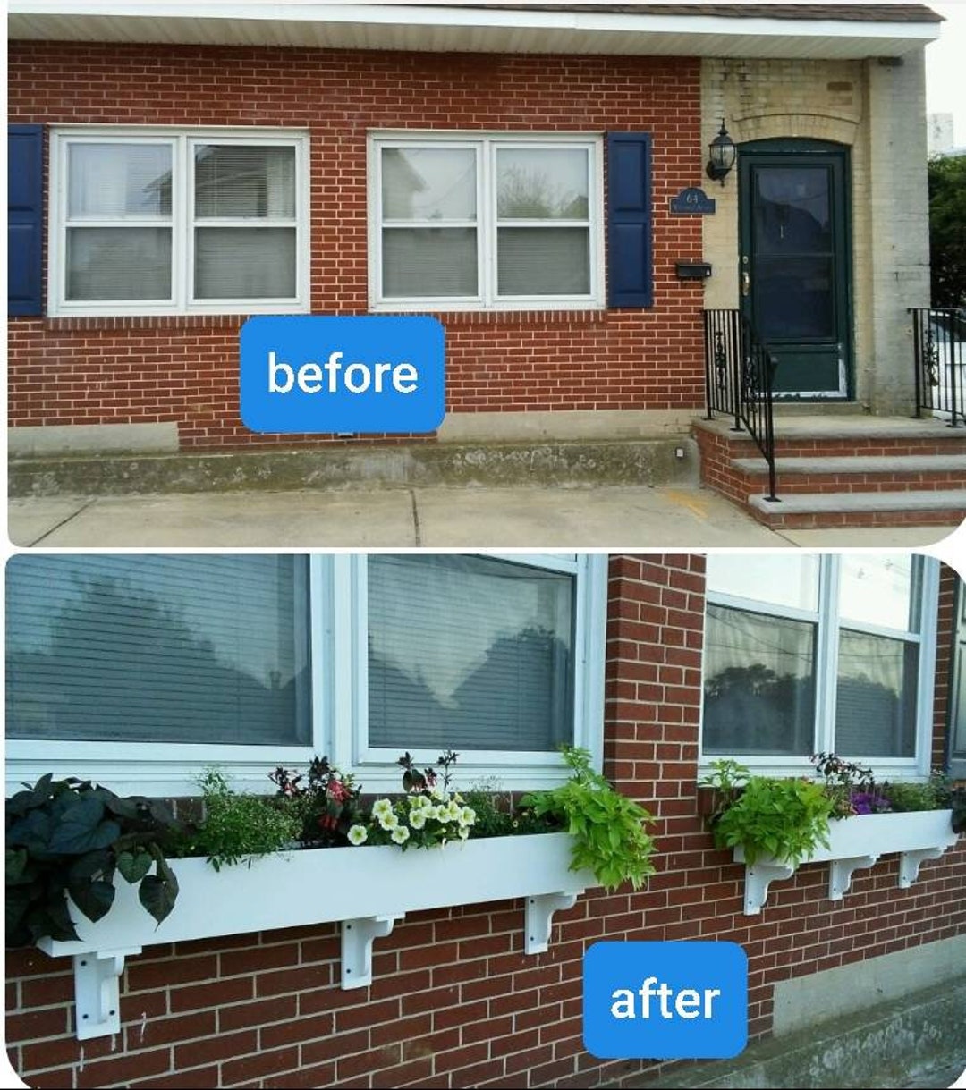 Sale Farmhouse 24 Tapered Front Window Box Paintable Made to Order ...