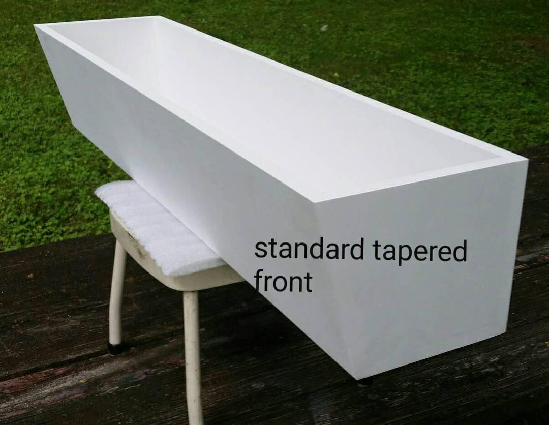 Farmhouse Tapered PVC Window Box Planter: Paintable, No Rot - Etsy
