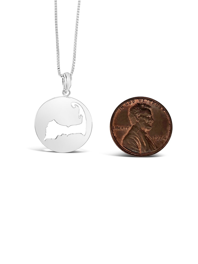 Cape Cod Map Necklace 925 Sterling Silver NEW Design Beach - Etsy
