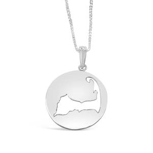 Cape Cod Map Necklace- 925 Sterling Silver NEW Design Beach Ball From ...