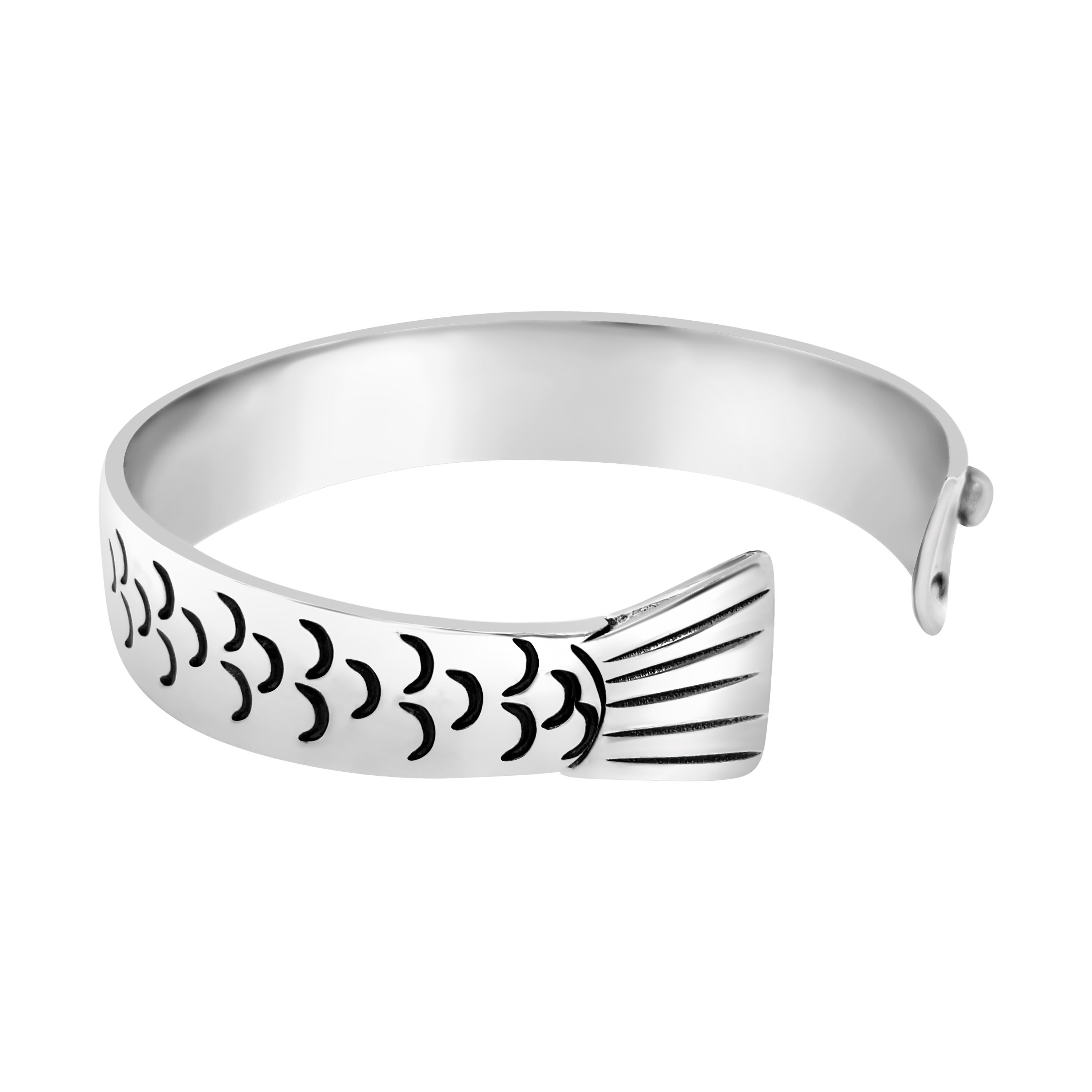 Cape Cod Fish Bracelet in .925 Silver W Gold Eye. Free Shipping in a ...