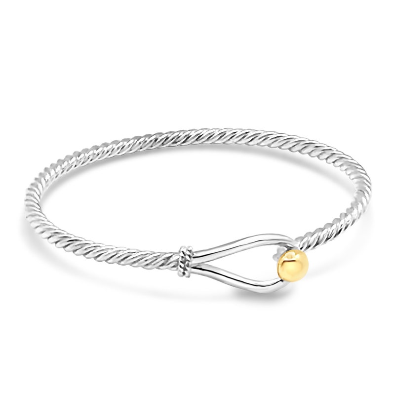 Rhodium Gold Bangle - Etsy