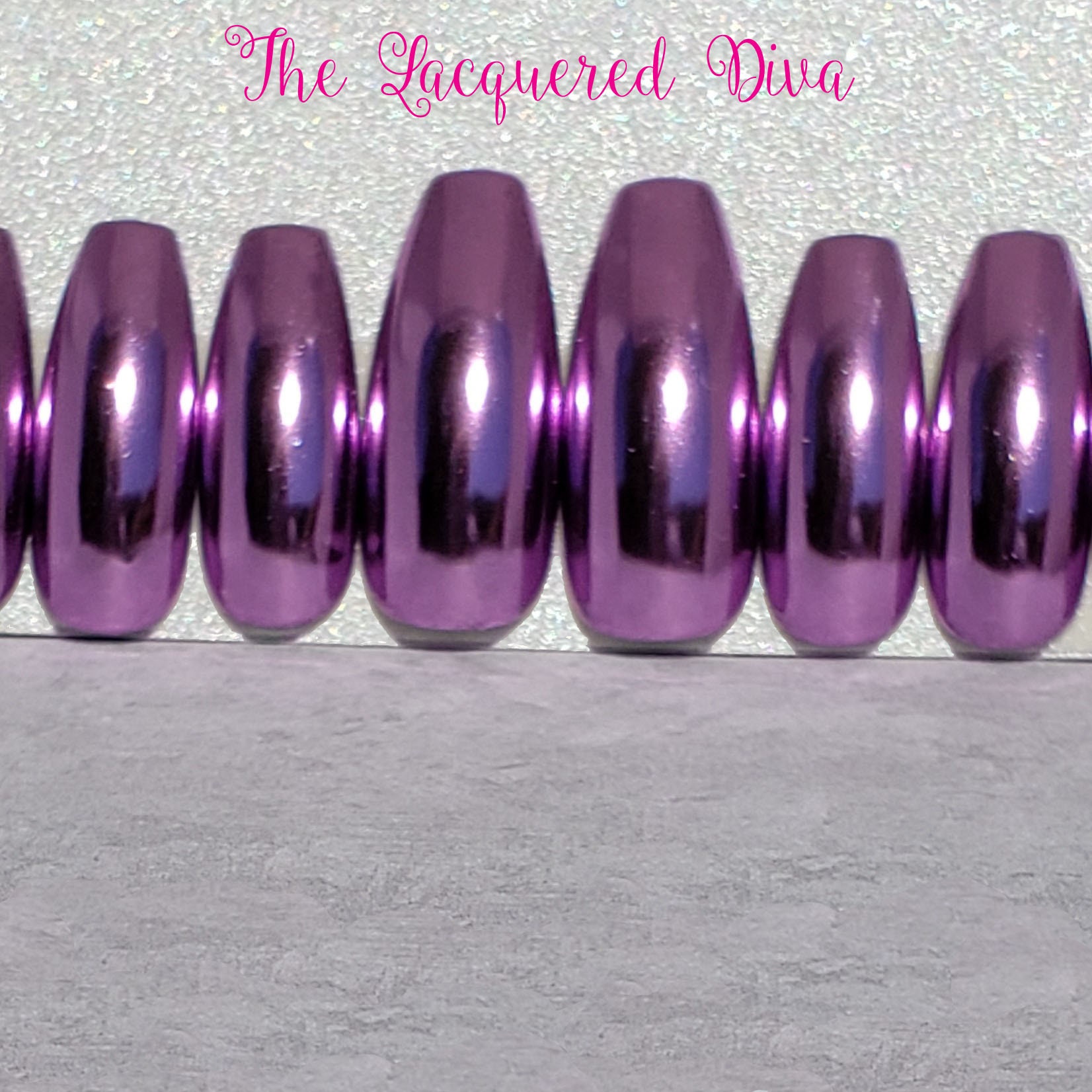 Liquid Lavender press on false acrylic nails hand painted | Etsy