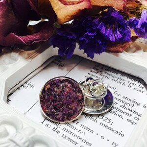 Tie Tack, Tie Pin, Memorial, Dried Flower, Lapel Pin, From Funeral ...