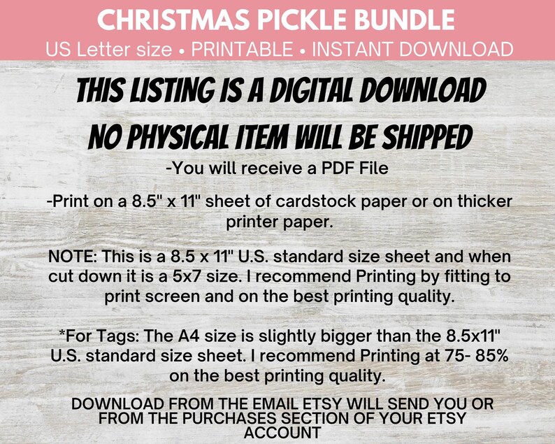 Christmas Pickle Printable PDF Card and Tags Amigurumi Crochet Product ...