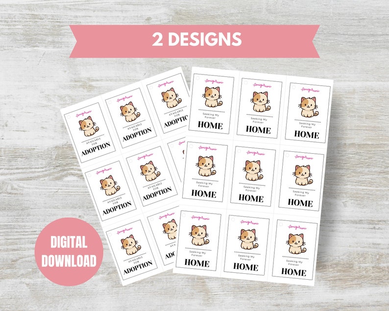 Amigurumi Crochet Product Tags Printable PDF Tags Cute Cat Printable ...