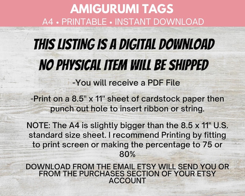 Emotional Support Chicken Printable PDF Tags Amigurumi Crochet Product ...