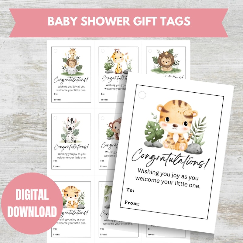 Printable Safari Tags - Etsy