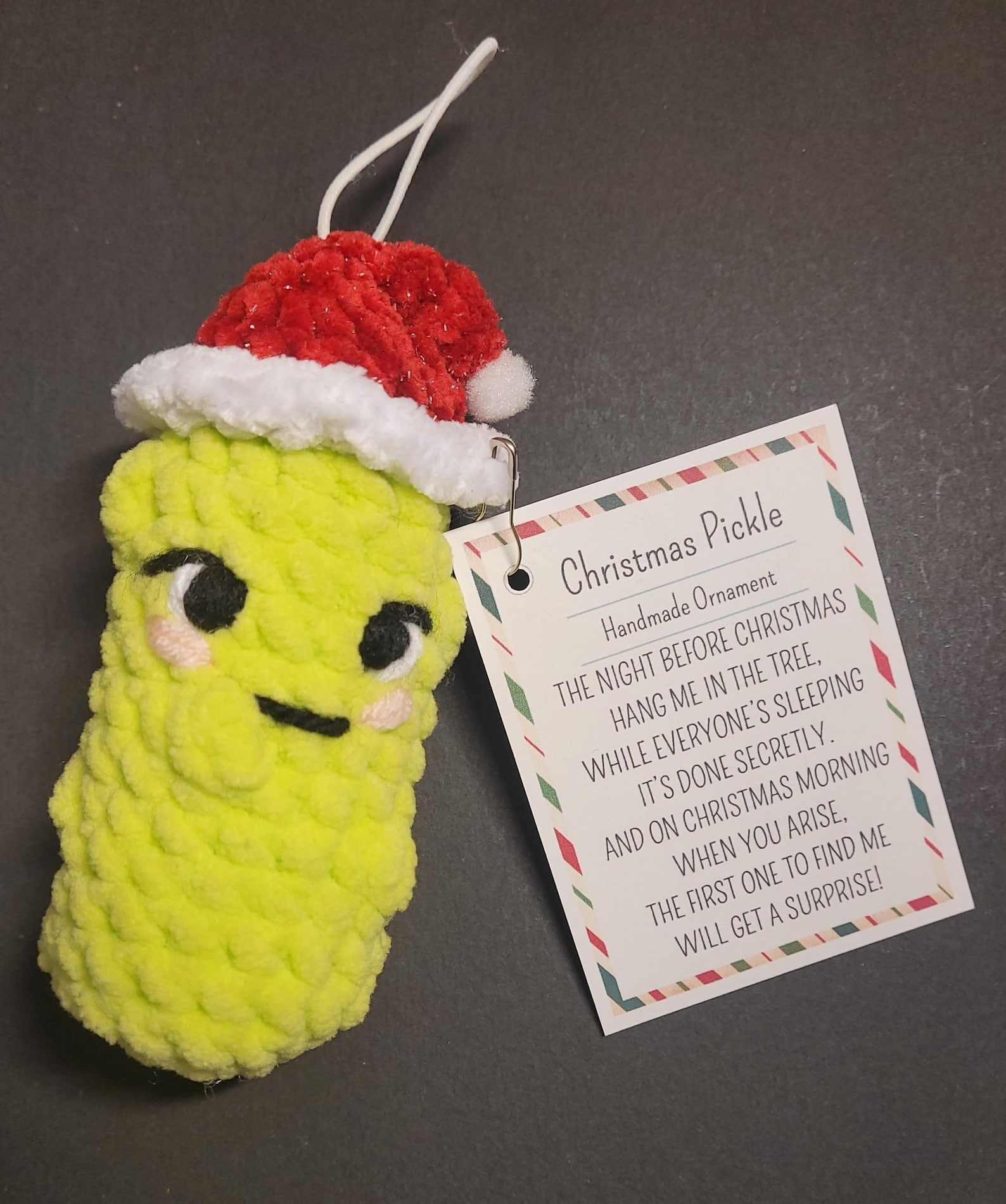 Christmas Pickle Printable PDF Card and Tags Amigurumi Crochet Product ...