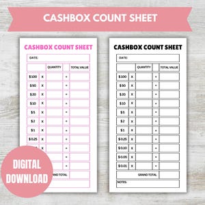 Safe Count Sheet - Etsy