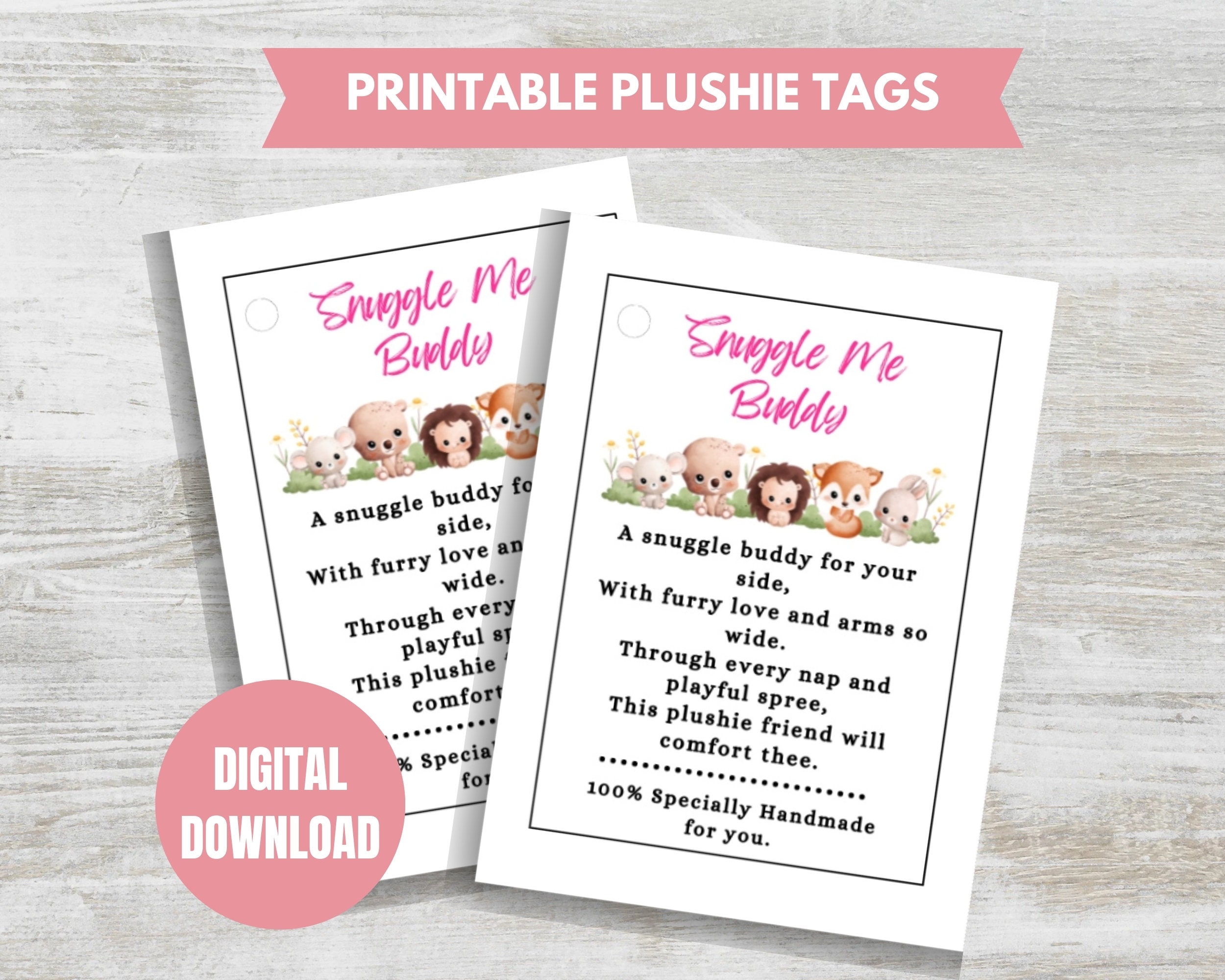 Amigurumi Crochet Product Tags Printable PDF Tags Printable Plushie ...