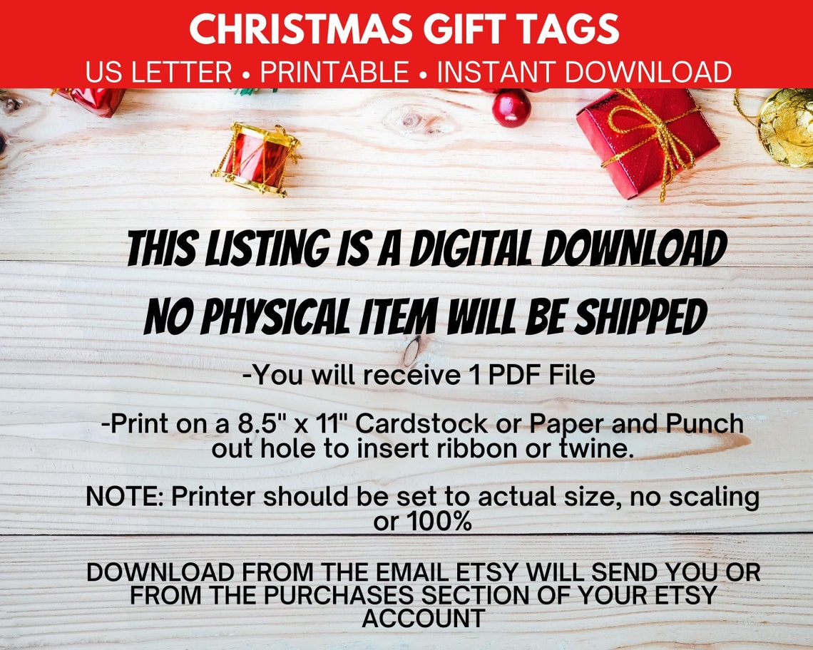 Christmas Tags, North Pole Gift Tags, Holiday Tags, Christmas Printable ...