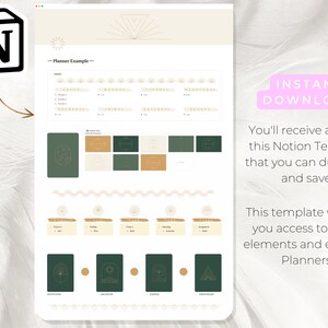 Notion Boho Theme Stickers Borders Headings Covers and Icons, Aesthetic ...