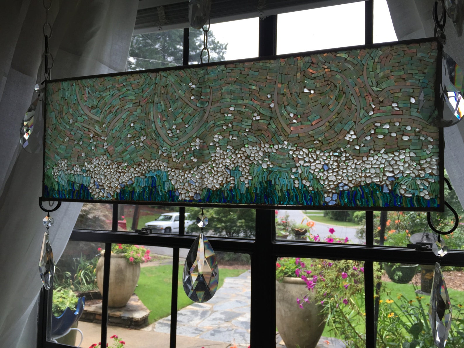 The Dance Mosaic Ocean Waves and Birds -- MADE TO ORDER - Etsy