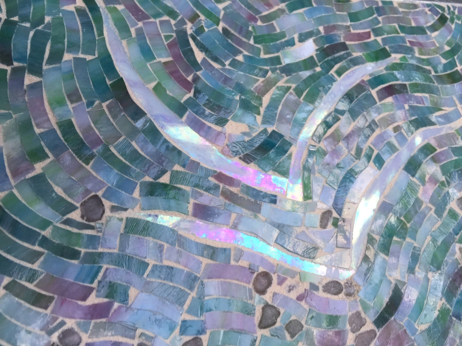 The Dance Mosaic Ocean Waves and Birds -- MADE TO ORDER - Etsy