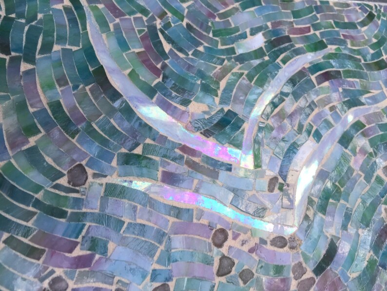 The Dance Mosaic Ocean Waves and Birds -- MADE TO ORDER - Etsy