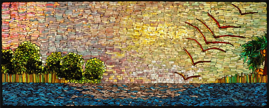 Mosaic Sunrise Over the Bay - MADE TO ORDER - Etsy