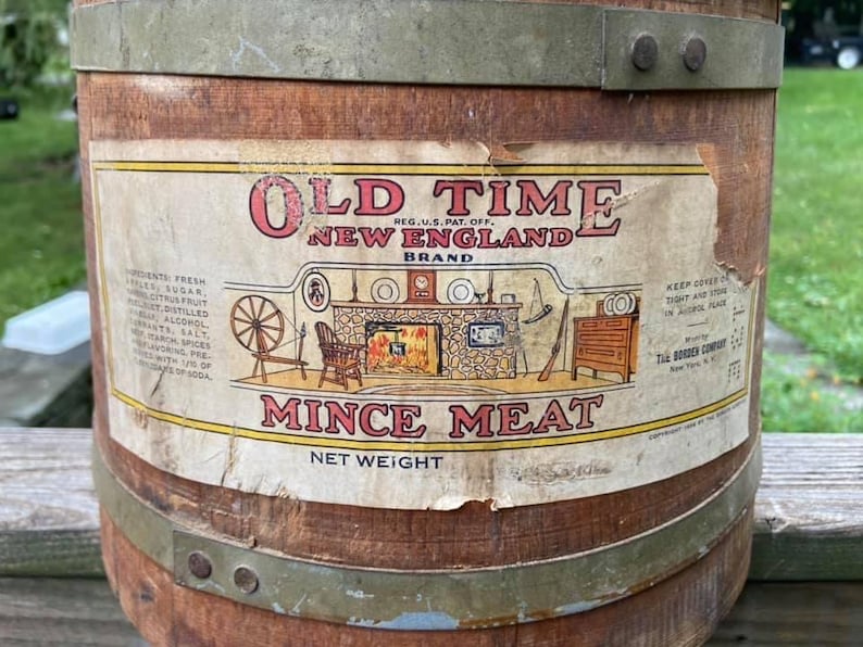 1934 Old Time Mince Meat Firken Bucket by Borden Company With Lid - Etsy