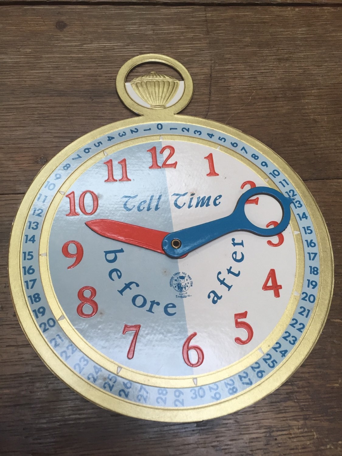 Vintage Terry Tell Time Children's Clock - Etsy