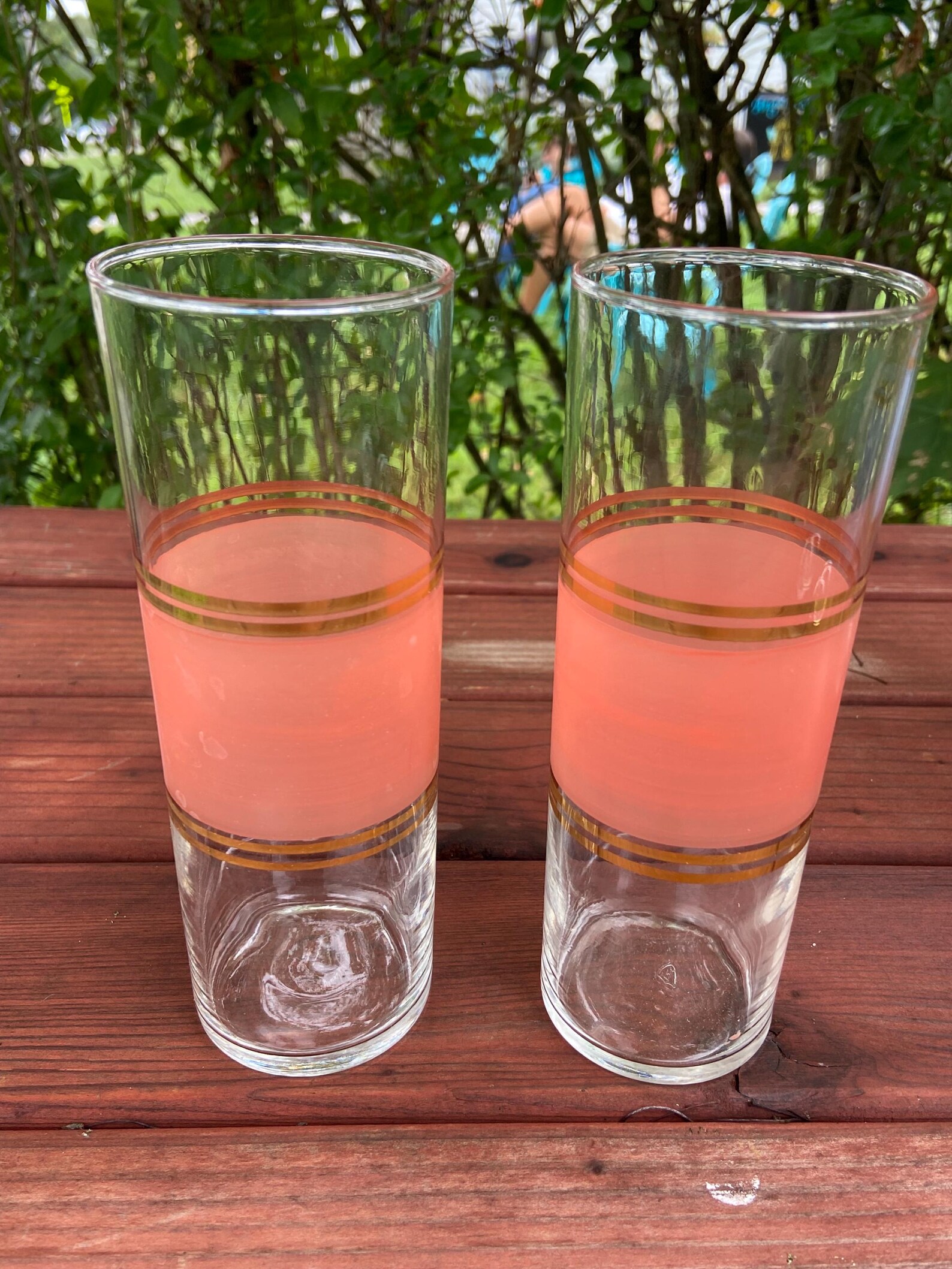 MCM Mid Century Modern Frosted With Gold High Ball Zombie Glasses RARE ...