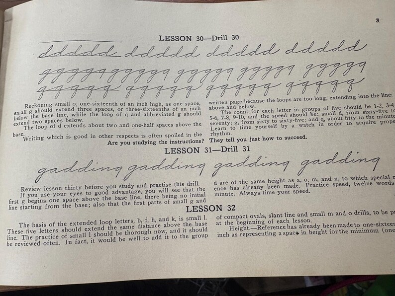 1923 Palmer Method of Business Writing - Etsy